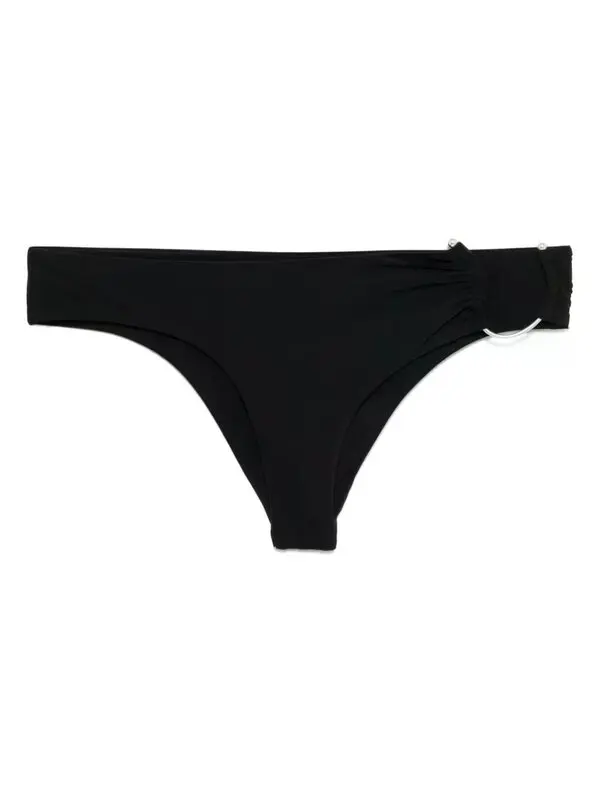 Christopher Esber Ruched Side-crescent Bikini Bottoms - Black