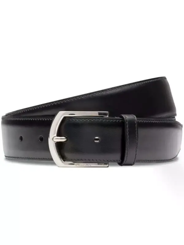 Church's Polished Buckle-fastening Leather Belt - Black