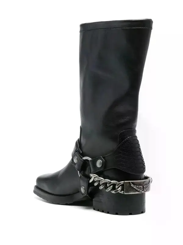 Zadig&Voltaire Igata Leather Biker Boots