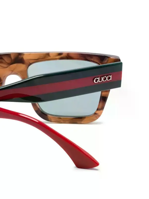 Gucci Square-frame Sunglasses - Brown
