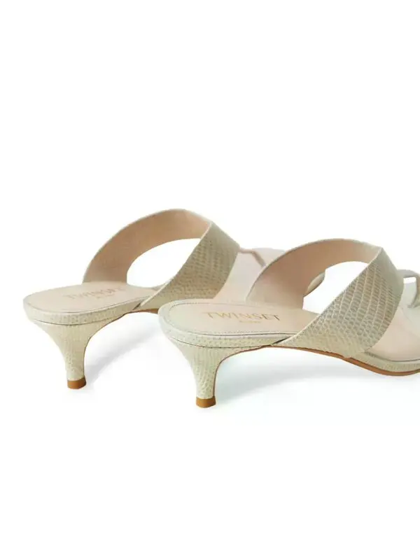 TWINSET 60mm Textured Thong Sandals