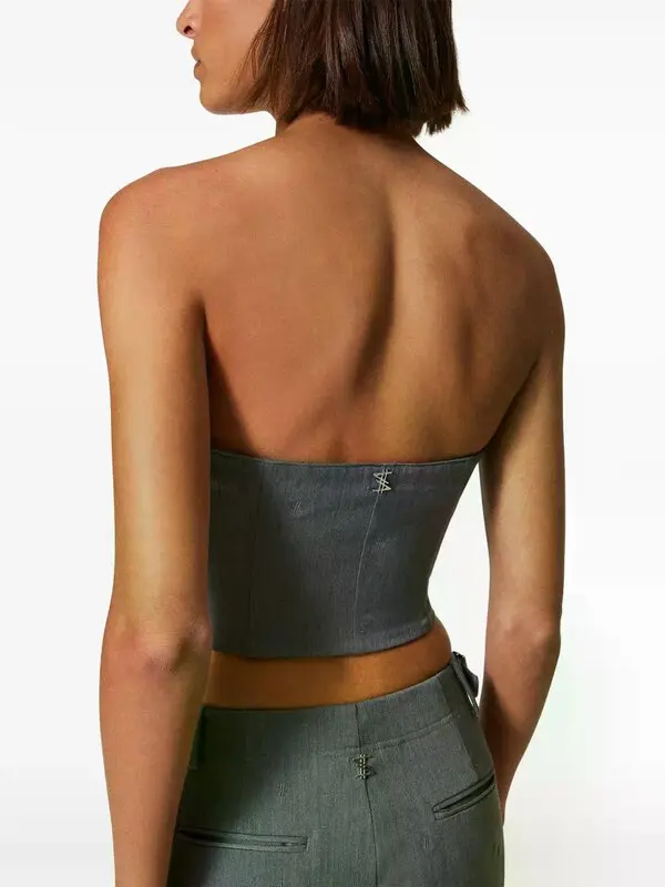 TWINSET Bustier-neck Cropped Top