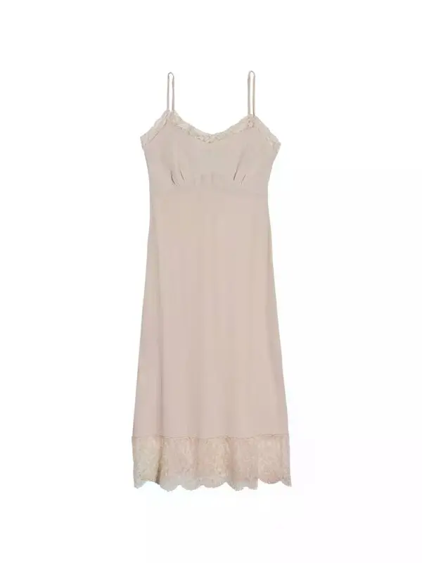 Simone Rocha Lace-trim Slip Dress - Neutrals