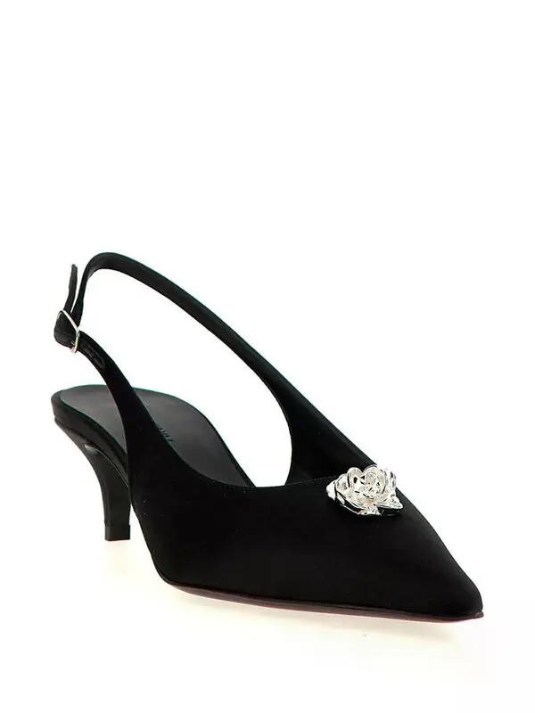 Magda Butrym 45mm Rosetta Slingback Pumps - Black