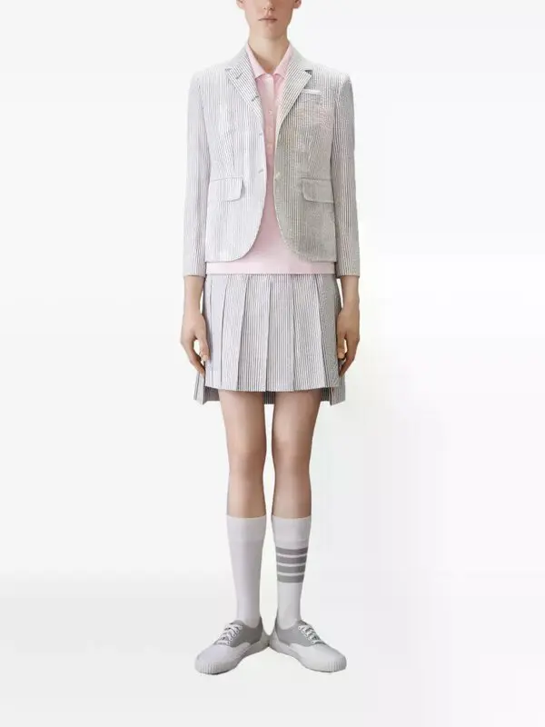 Thom Browne Piqué Polo Top With Signature Grosgrain Loop Tab