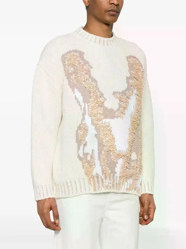 Lacoste Jacquard Logo Crew Neck Sweater