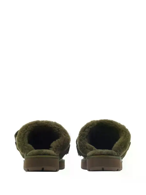 Burberry Calf Suede Shearling Lined Slippers