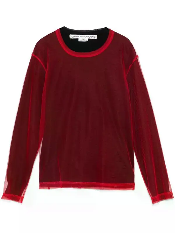 Comme Des Garçons Layered Mesh Top - Black