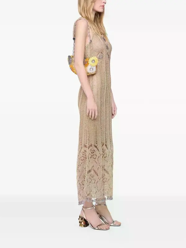 Rabanne Sleeveless Crochet Maxi Dress