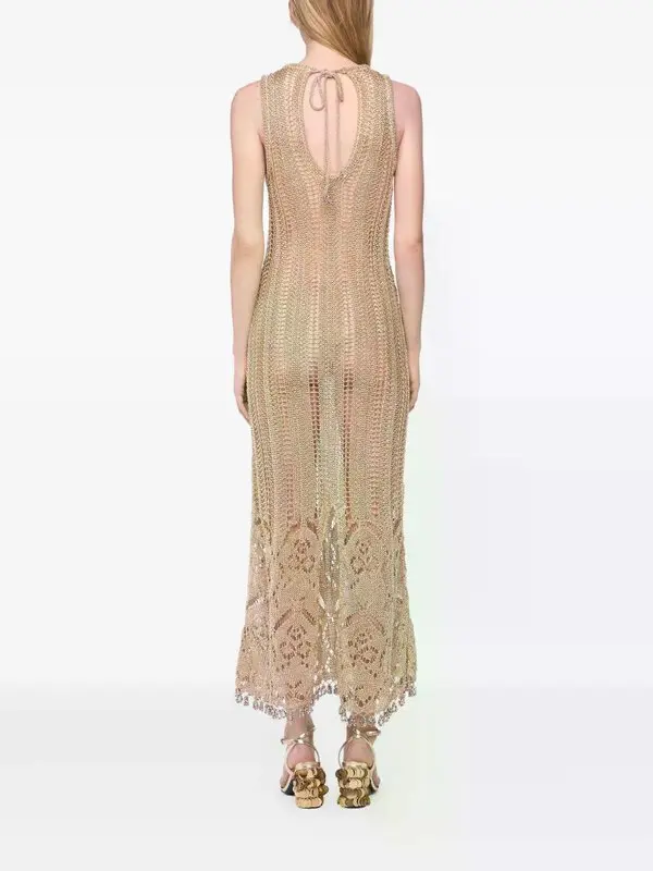 Rabanne Sleeveless Crochet Maxi Dress