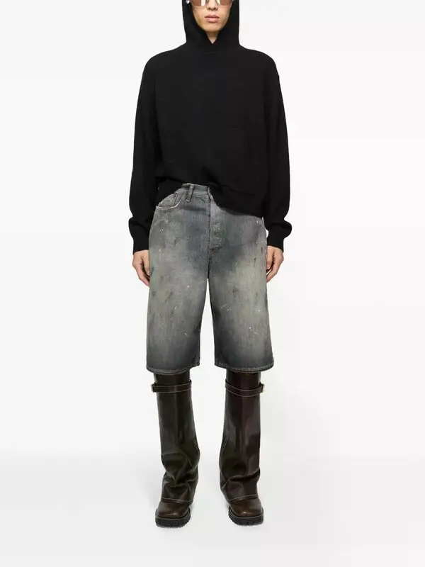 Acne Studios Appliqué Hoodie - Black