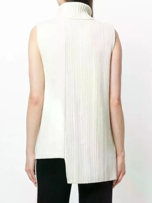 Cashmere In Love Tania Sleeveless Turtleneck - Neutrals