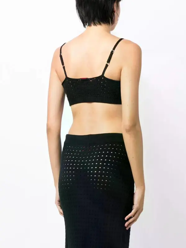 Cashmere In Love Anse Crochet-knit Bralette - Black