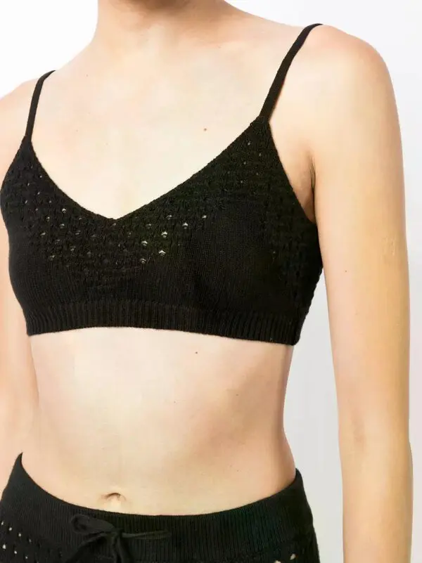 Cashmere In Love Anse Crochet-knit Bralette - Black
