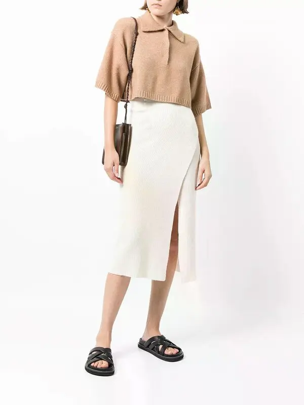 Cashmere In Love Cropped Knitted Shirt