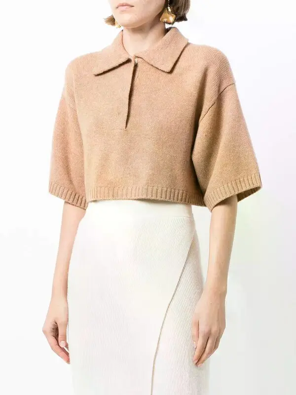 Cashmere In Love Cropped Knitted Shirt