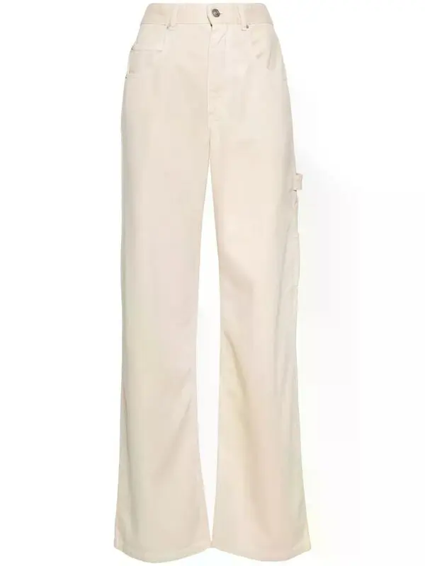 Isabel Marant Étoile Ecru Wide-leg Carpenter Jeans - Neutrals