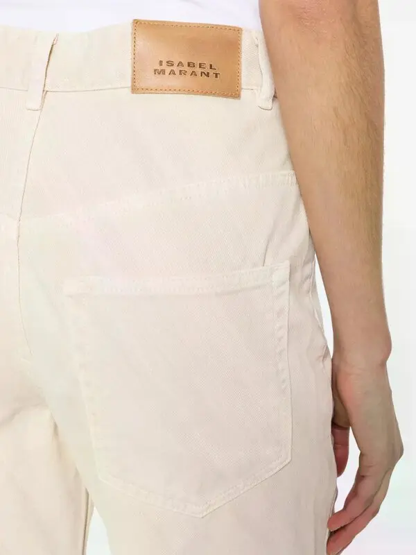 Isabel Marant Étoile Ecru Wide-leg Carpenter Jeans