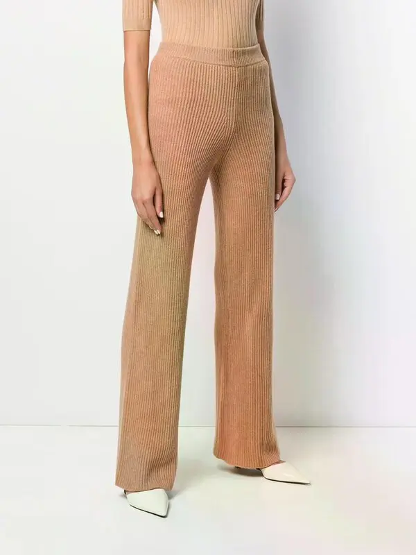 Cashmere In Love Ribbed Flared Cortina Trousers