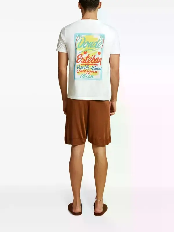 DONDE ESTEBAN Knitted Guayabera Shorts