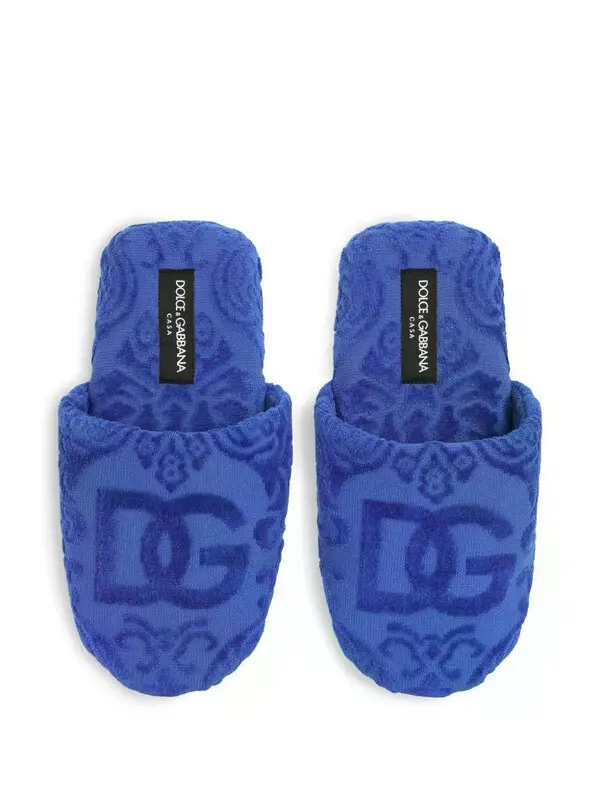 Dolce & Gabbana Logo-embroidered Slippers