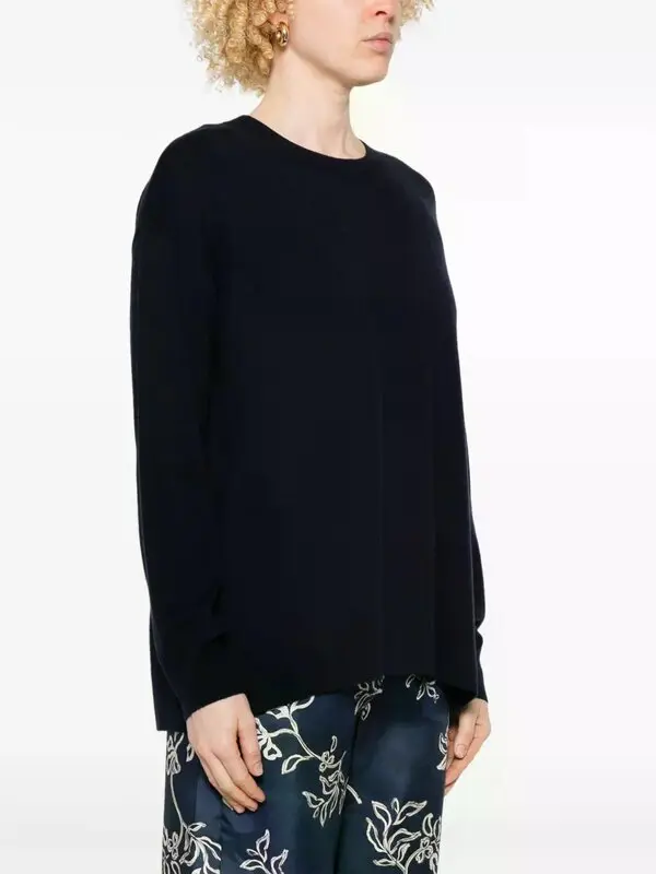Max Mara Verona Crew Neck Long Sleeve Top - Blue