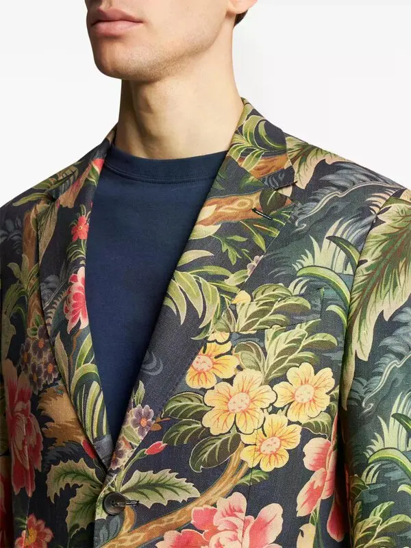 Etro Floral-print Single-breasted Blazer