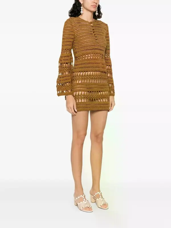 Elie Saab Crocheted Cotton Dress