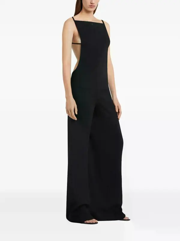 COURREGES Square Neck Open Back Jumpsuit