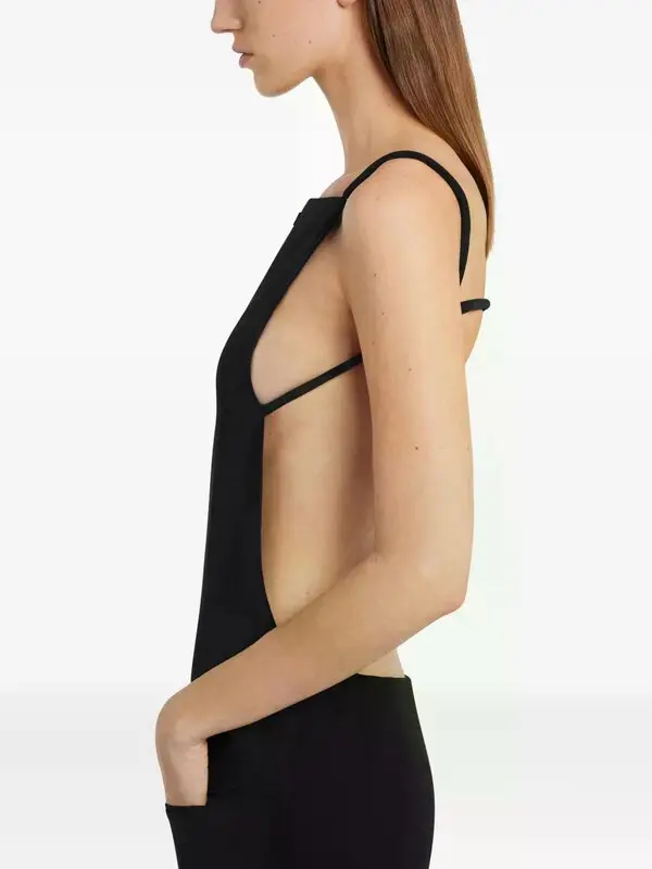 COURREGES Square Neck Open Back Jumpsuit