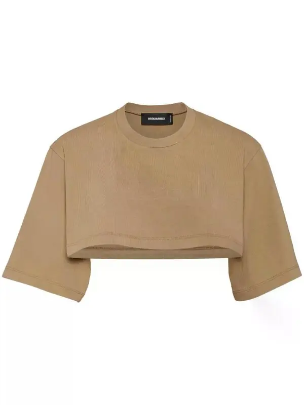 Dsquared2 Cropped T-shirt - Neutrals