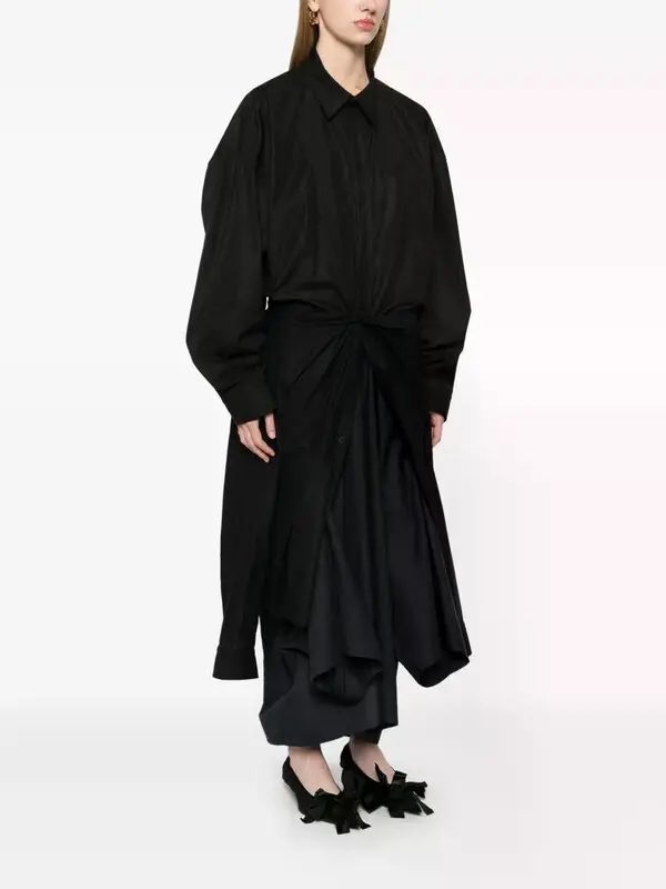 Balenciaga Maxi Patchwork Shirt Dress