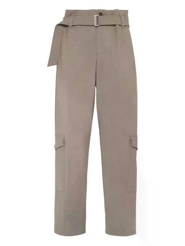 Brunello Cucinelli Belted Utility Trousers - Brown