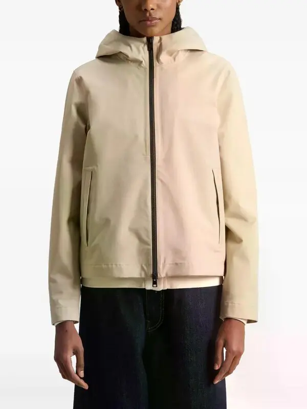 Woolrich Hooded Zip-up Jacket - Neutrals
