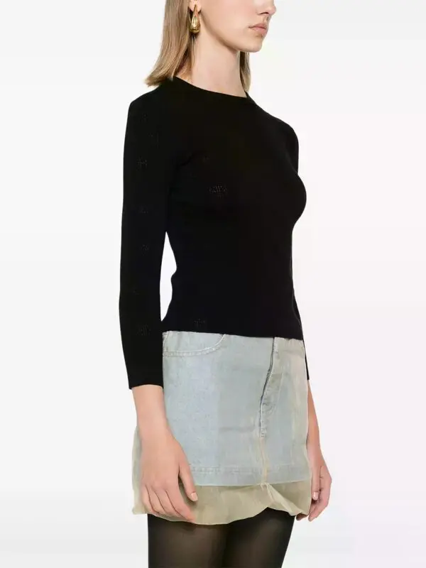 Balenciaga Bb Pattern Open-knit Jumper