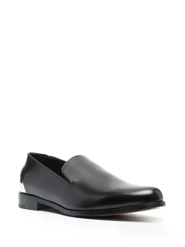 Alexander McQueen Metal-heel Leather Loafers