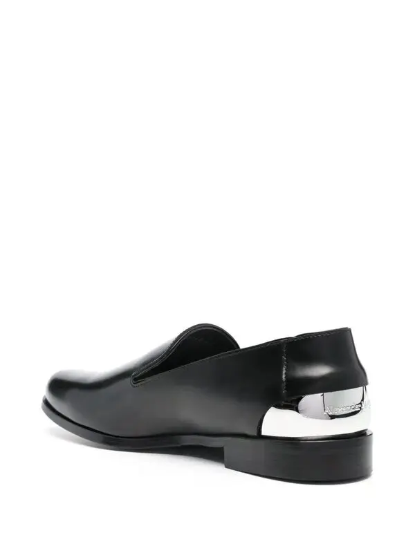 Alexander McQueen Metal-heel Leather Loafers