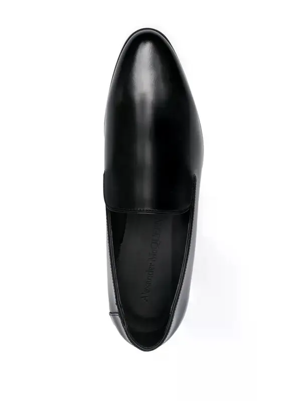 Alexander McQueen Metal-heel Leather Loafers
