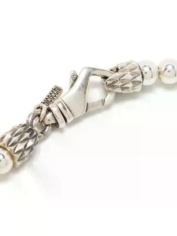 Emanuele Bicocchi Bead Bracelet With Lobster Claw Clasp - Silver