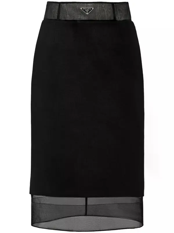 Prada Layered Wool Skirt