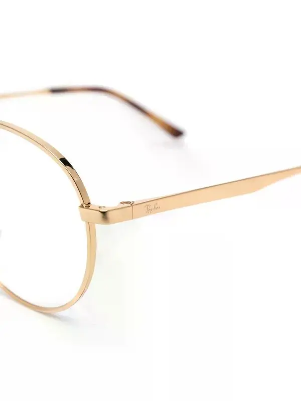 Ray-ban Polished Effect Round Frame Glasses