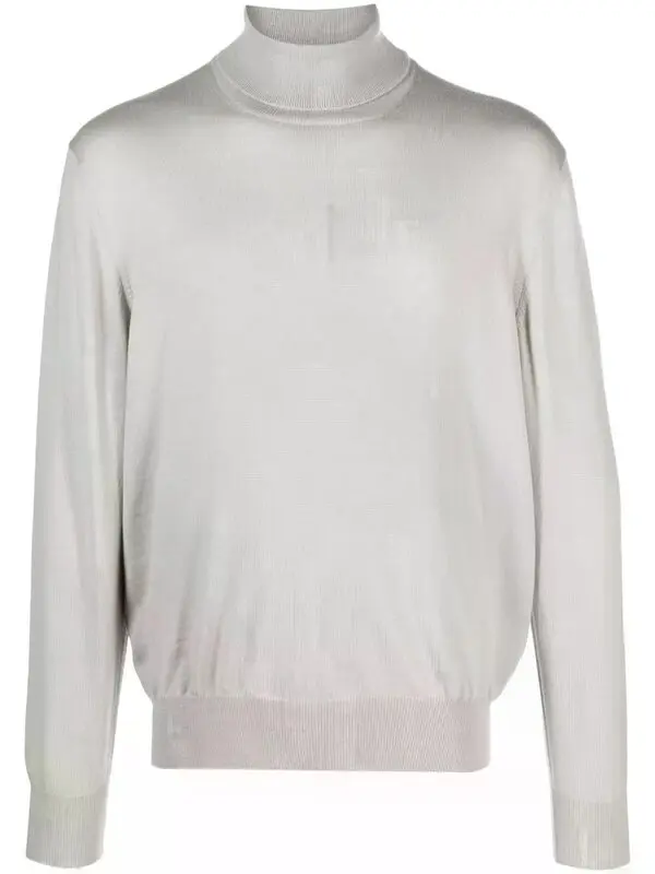 D4.0 Virgin Wool Roll-neck Jumper - Neutrals
