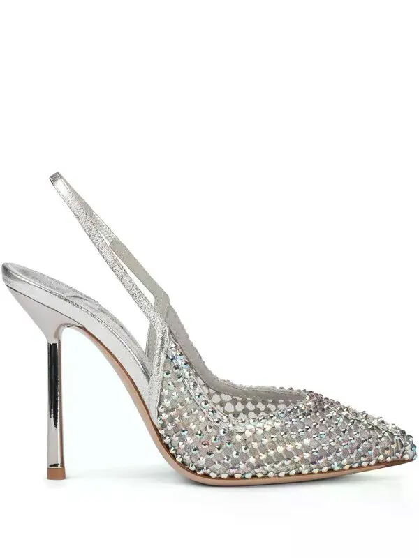 LE SILLA 100mm Gilda Pumps - Silver