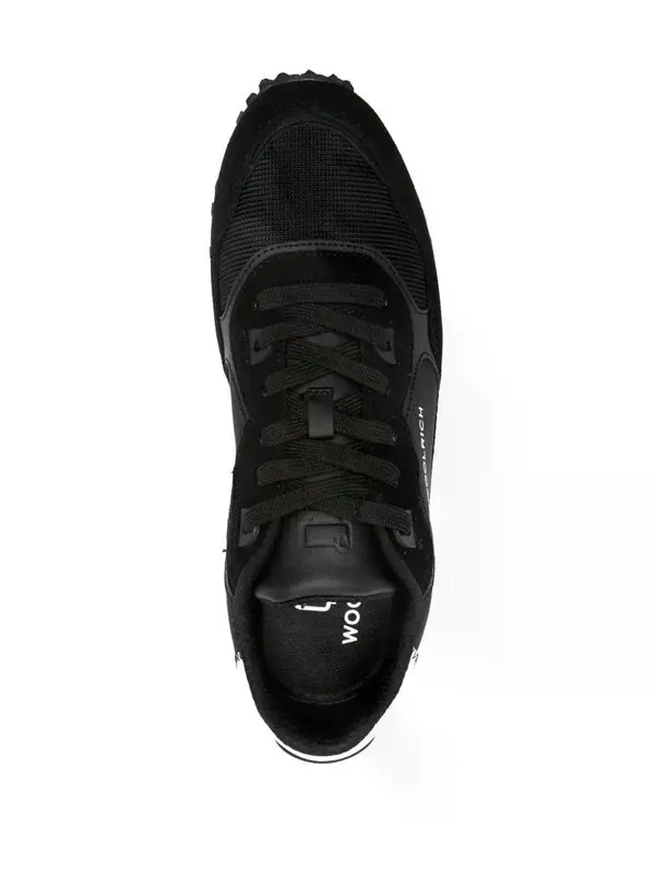 Woolrich Retro Panelled Logo-print Sneakers - Black