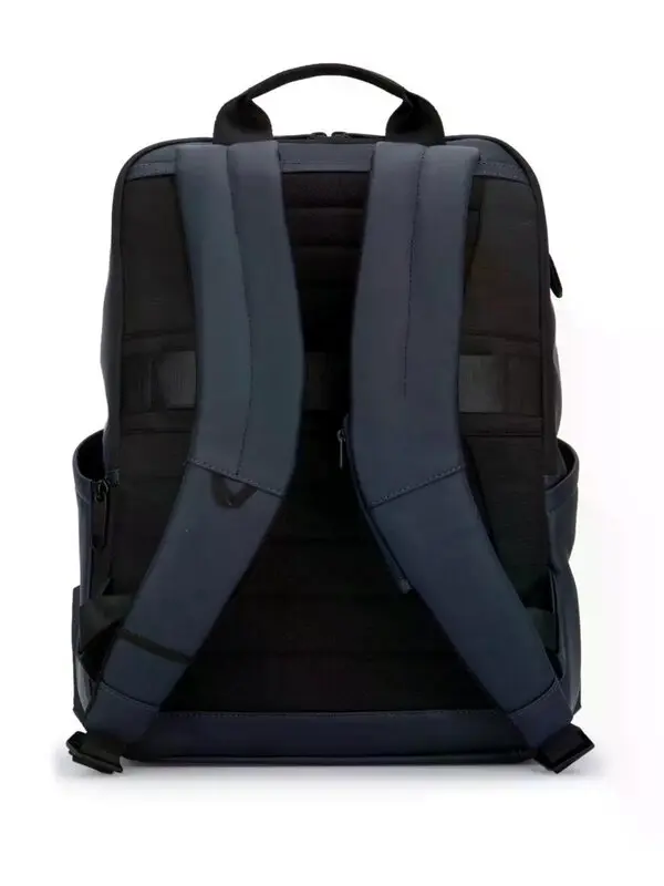 PIQUADRO Water-resistant Calf Leather Backpack - Blue