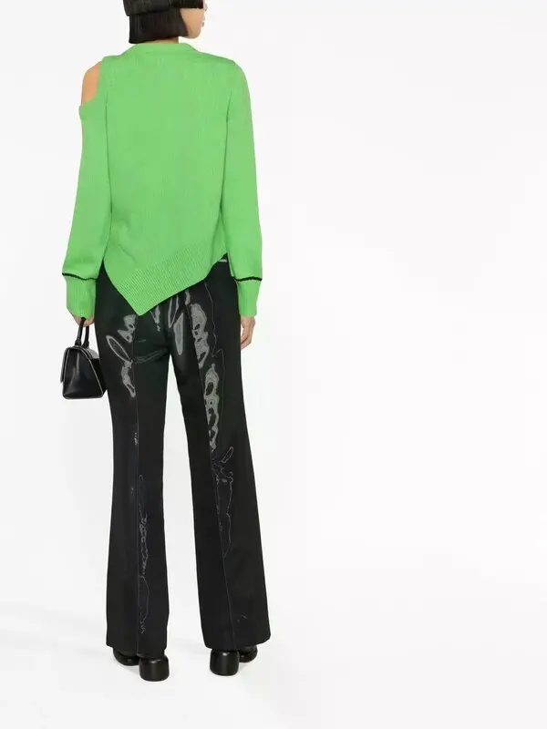 Alexander McQueen Cold-shoulder Wool Jumper