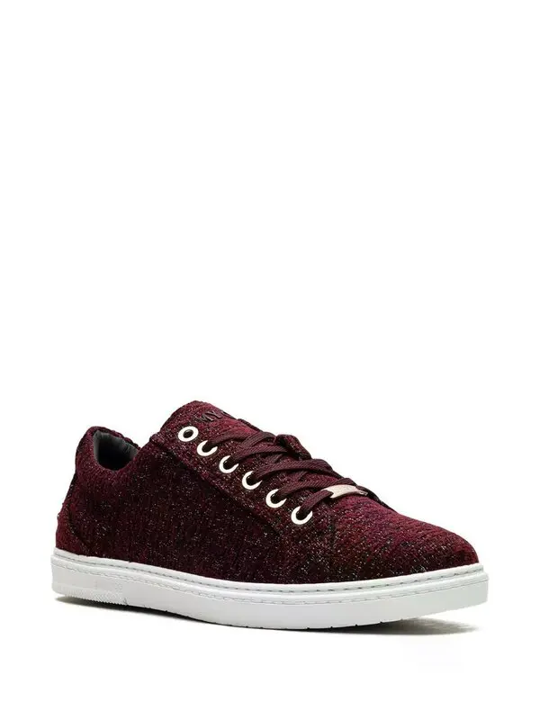 JIMMY CHOO Studded Lace-up Sneakers