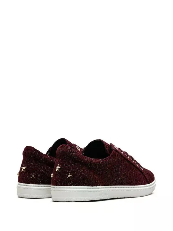 JIMMY CHOO Studded Lace-up Sneakers