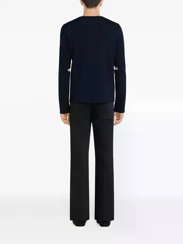 COURREGES Cut-out Knit Sweater - Blue