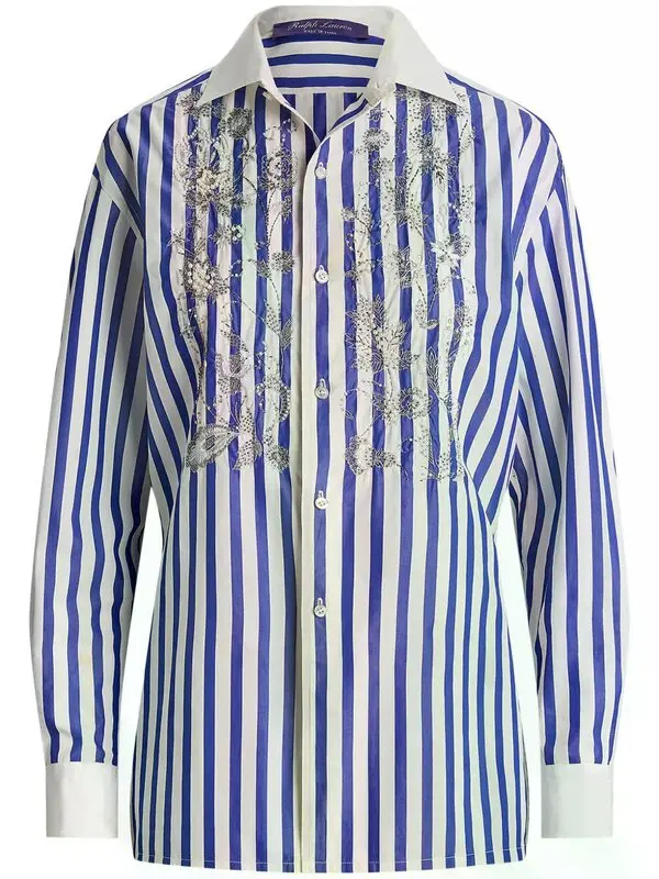 Ralph Lauren Embellished Cotton Shirt - Blue